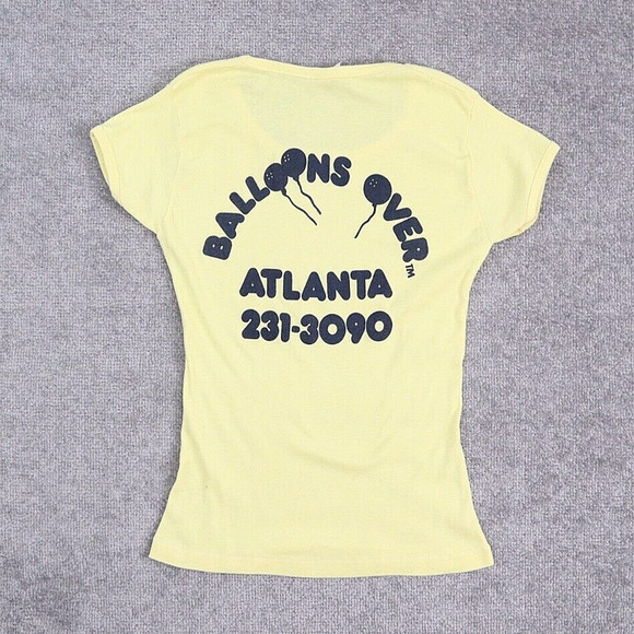 Vintage | Tops | Vintage Balloons Atlanta Large Fits Small Yellow Short ...